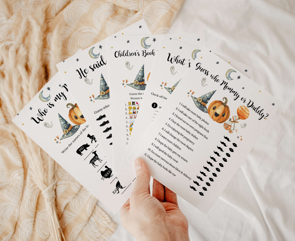 Editable Halloween Baby Shower Games Bundle – Cuddle Palette