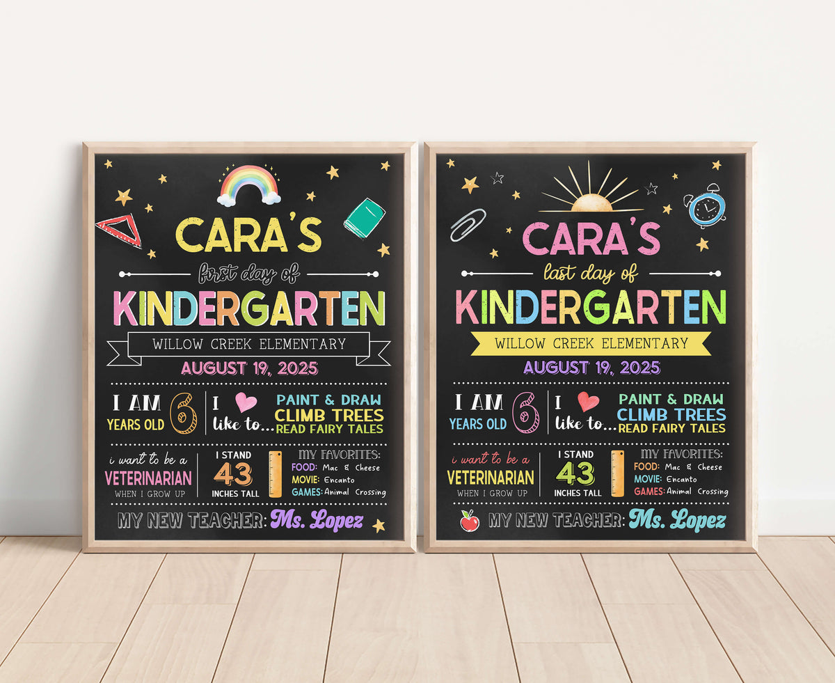 Editable Chalkboard Back to School Sign – Cuddle Palette
