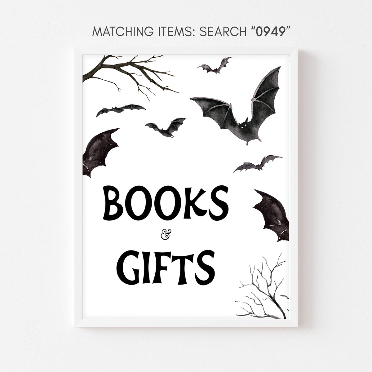We’re Going Batty Baby Shower Books and Gifts Sign – Cuddle Palette