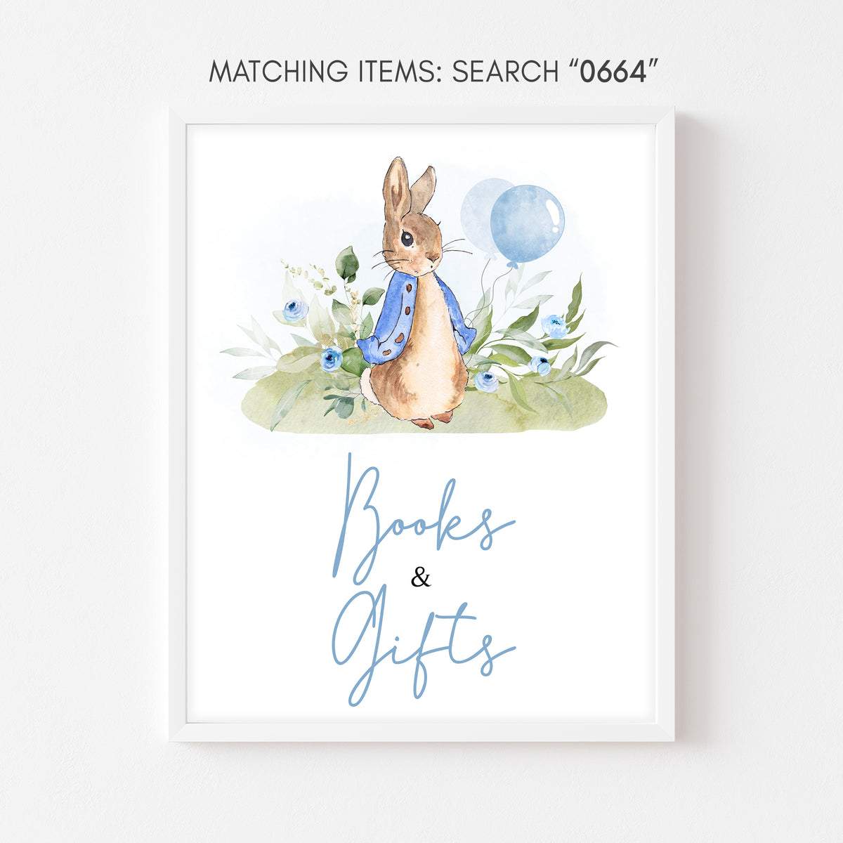 Blue Peter Rabbit Baby Shower Books and Gifts Sign – Cuddle Palette