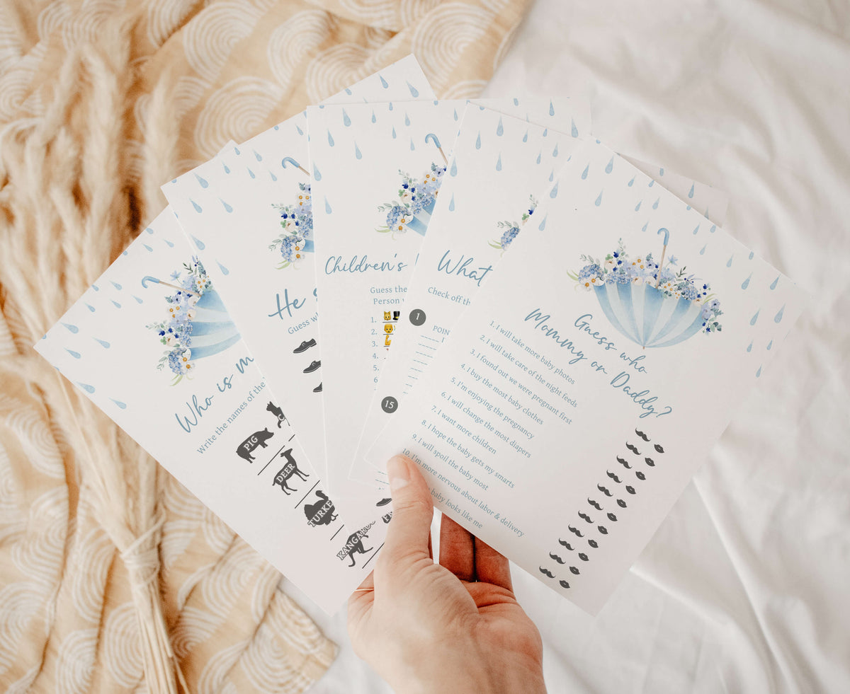 Editable April Shower Bring May Flowers Baby Shower Games Bundle ...