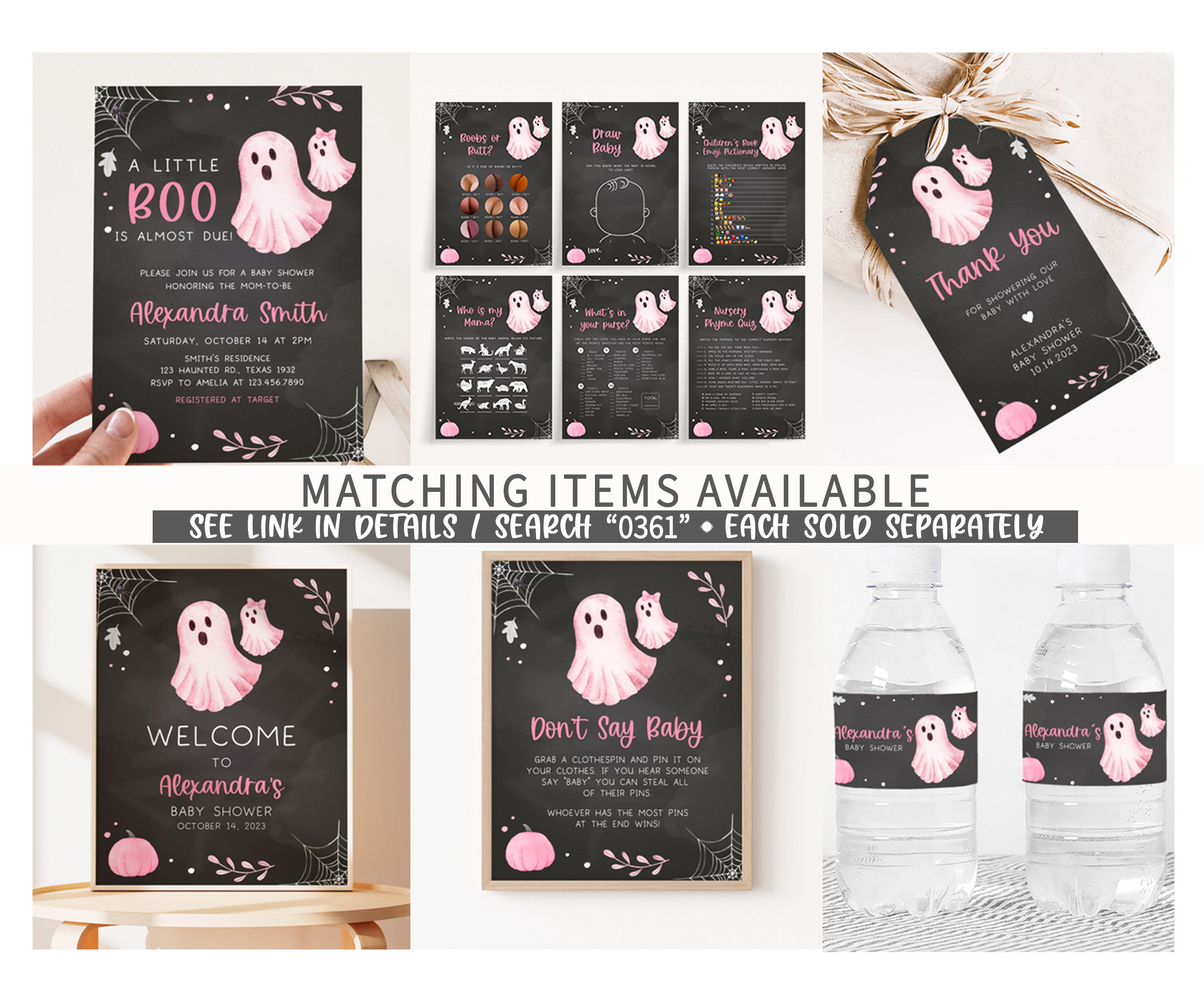 Editable Pink A Little Boo Baby Shower Invitation – Cuddle Palette