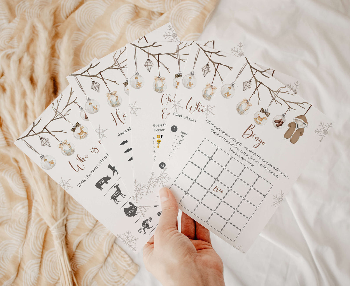 Editable A Merry Little Clothesline Baby Shower Games Bundle – Cuddle ...