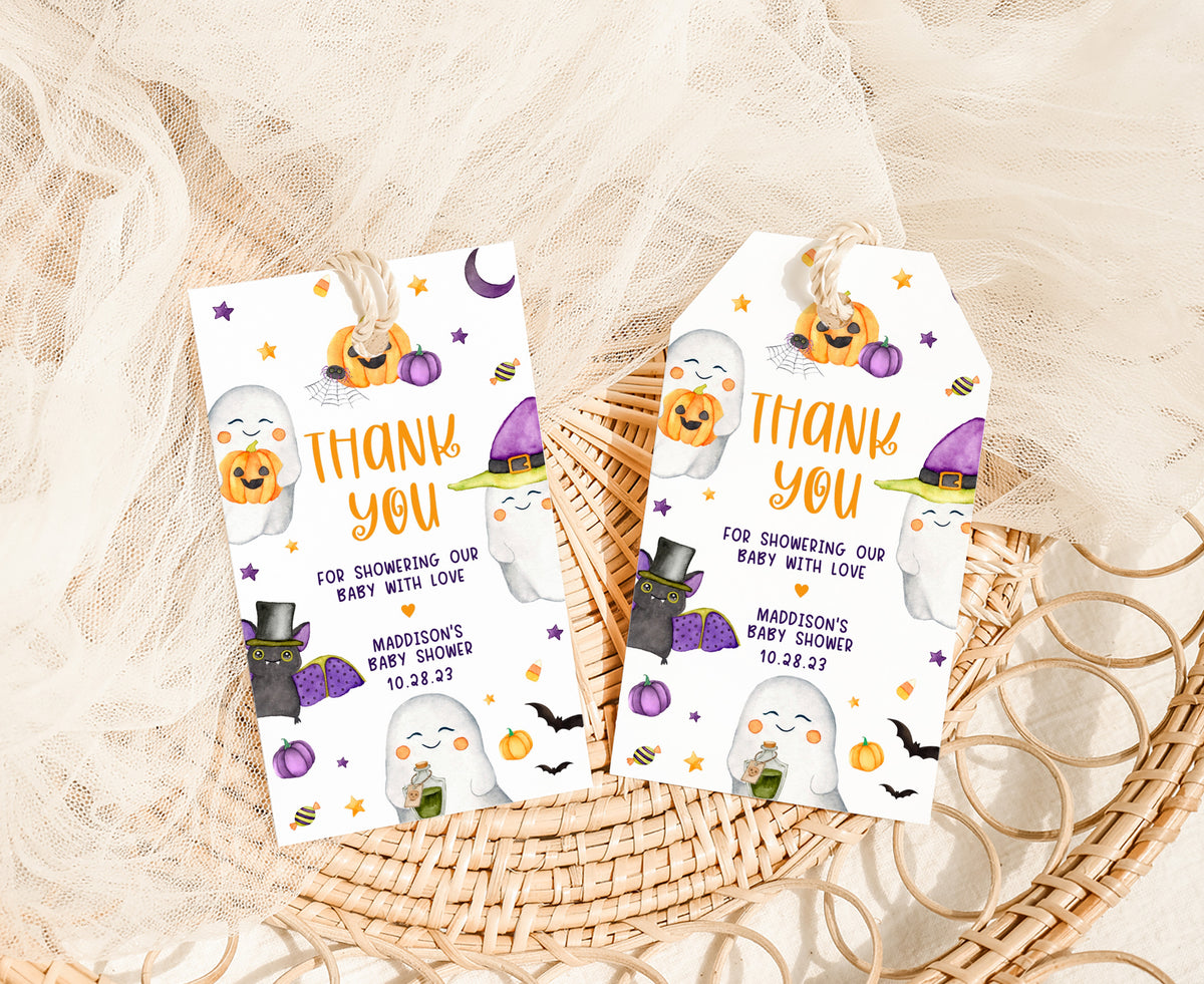 Editable A Little Boo Baby Shower Favor Tag – Cuddle Palette