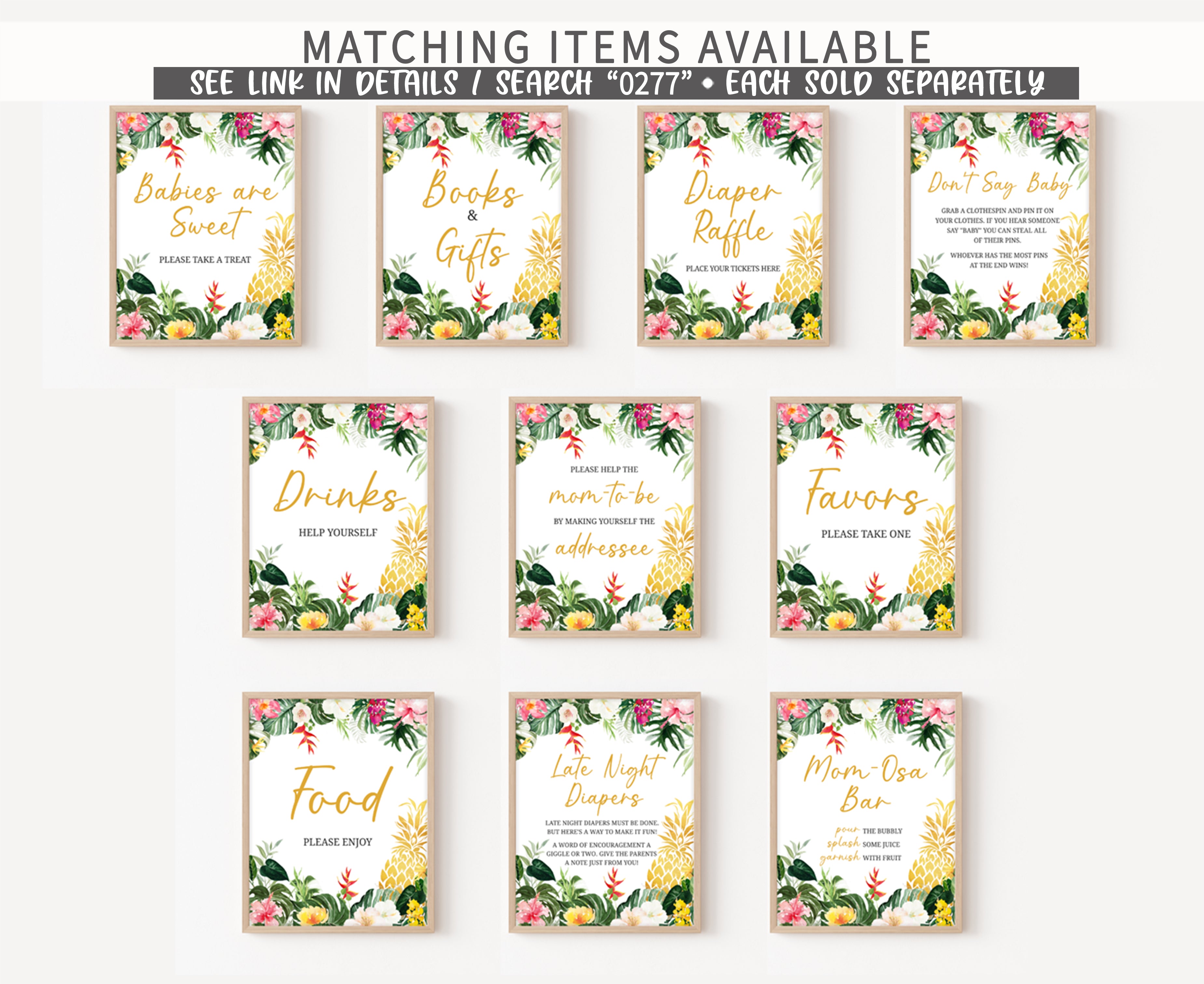 Editable Tropical Aloha Baby Shower Favor Tag – Cuddle Palette