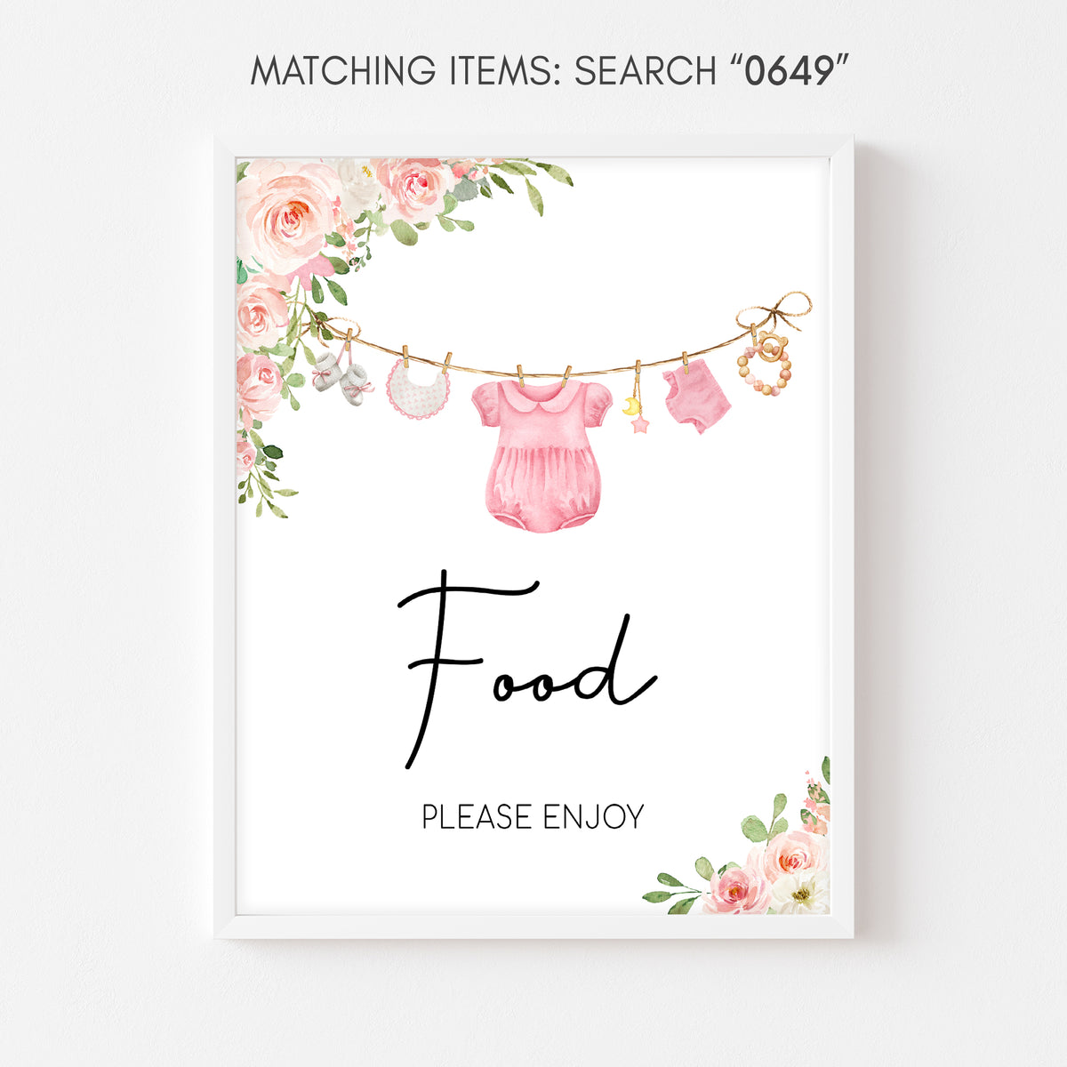 Girl Baby Clothes Baby Shower Food Sign – Cuddle Palette