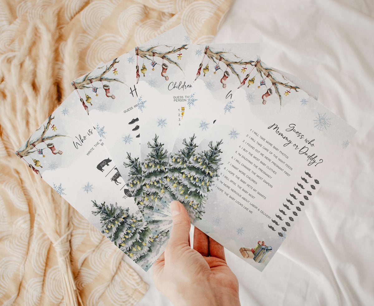 Editable Baby It's Cold Outside Baby Shower Games Bundle – Cuddle Palette