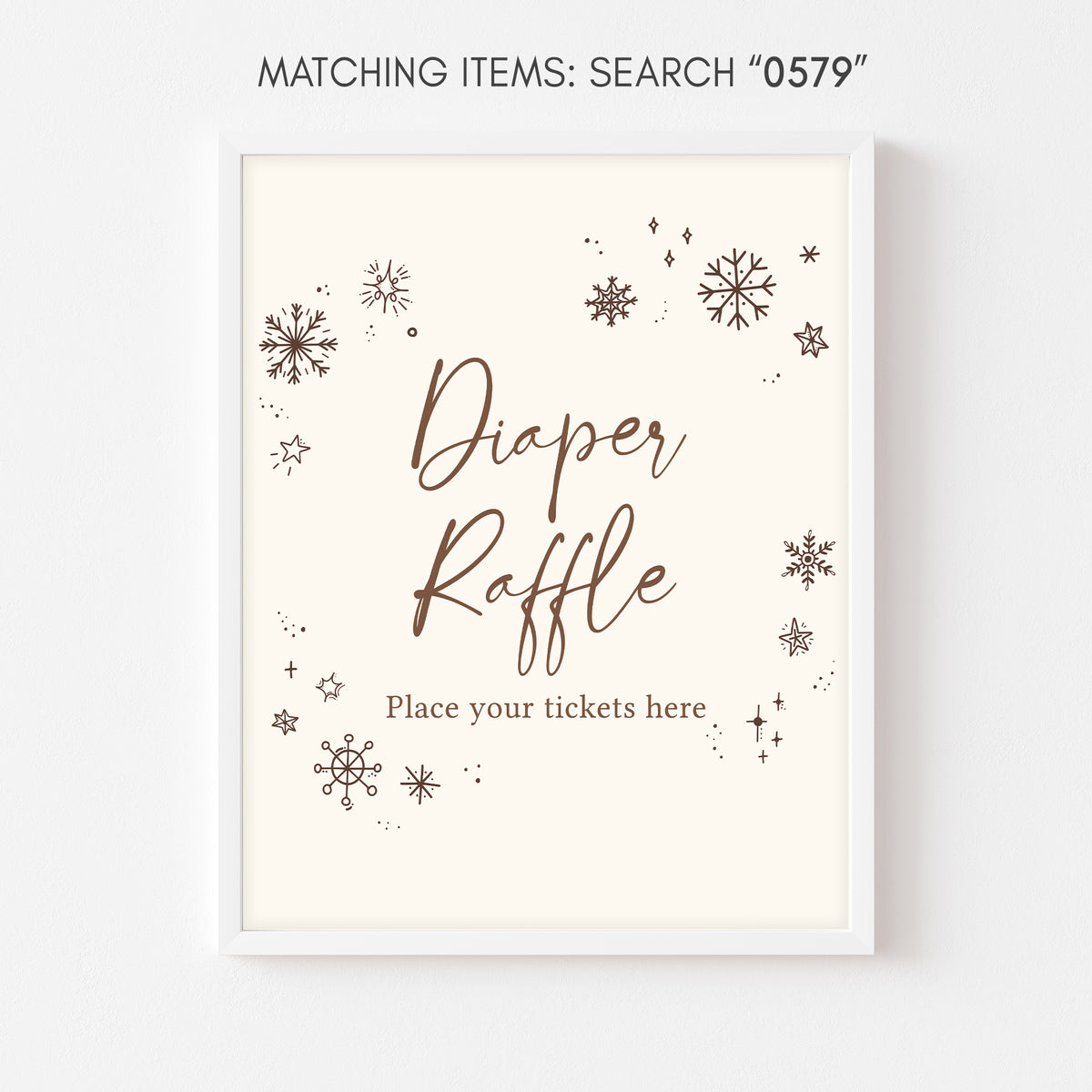 Minimalist Baby It’s Cold Outside Baby Shower Diaper Raffle Sign ...