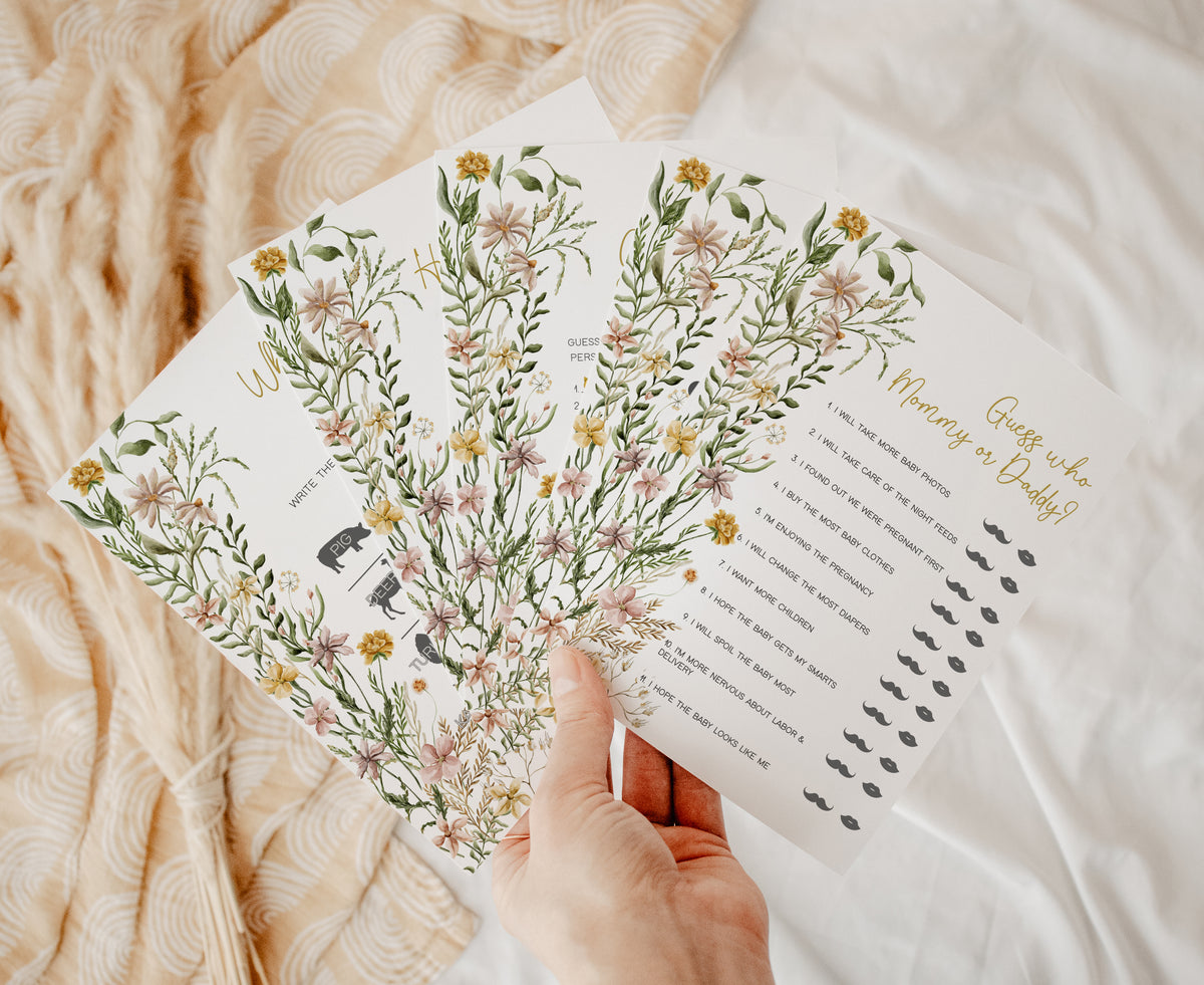 Wildflower Games for Baby Shower Printables – Cuddle Palette