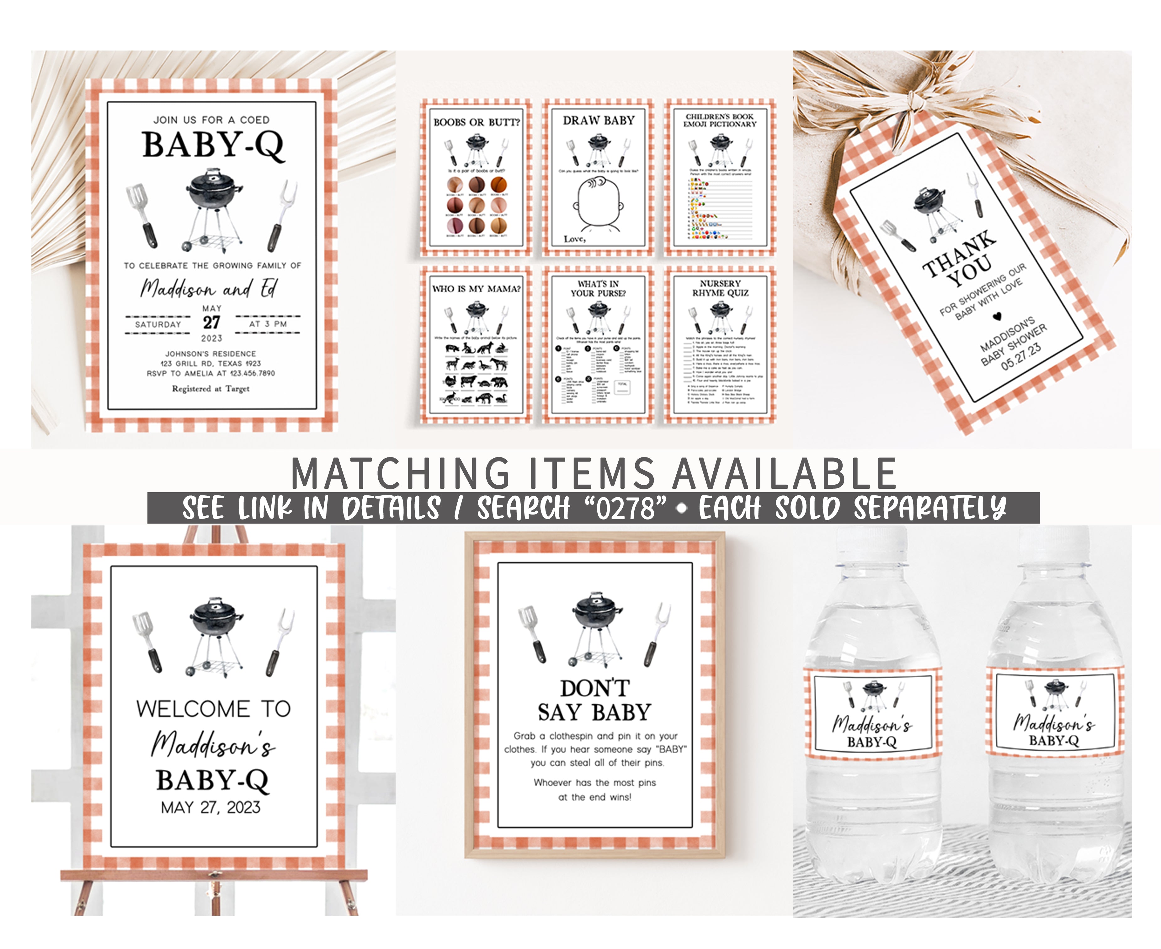 Editable Backyard Baby-Q Baby Shower Bottle Label – Cuddle Palette