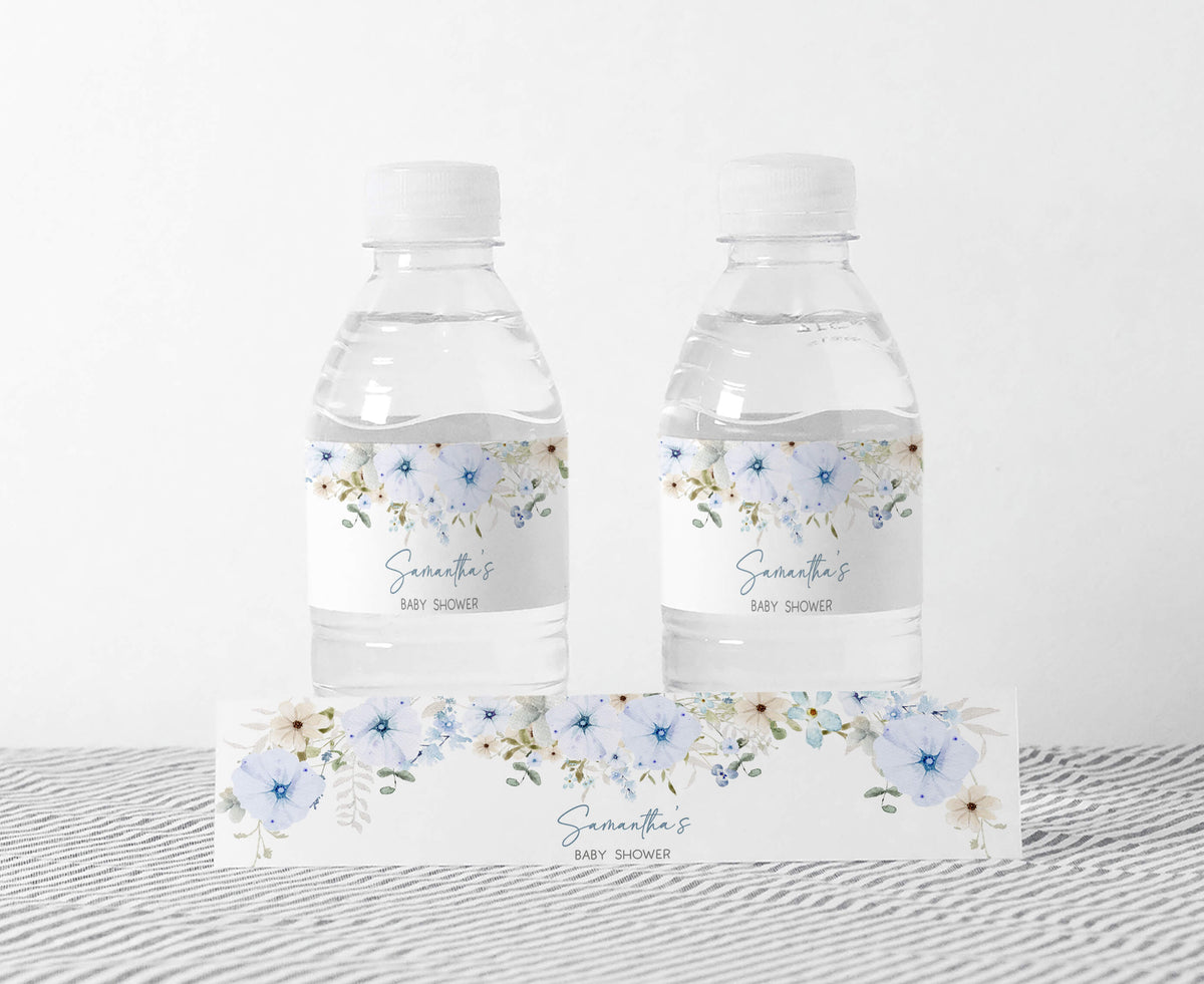 Printable Bottle Label with Watercolor Wildflower – Cuddle Palette