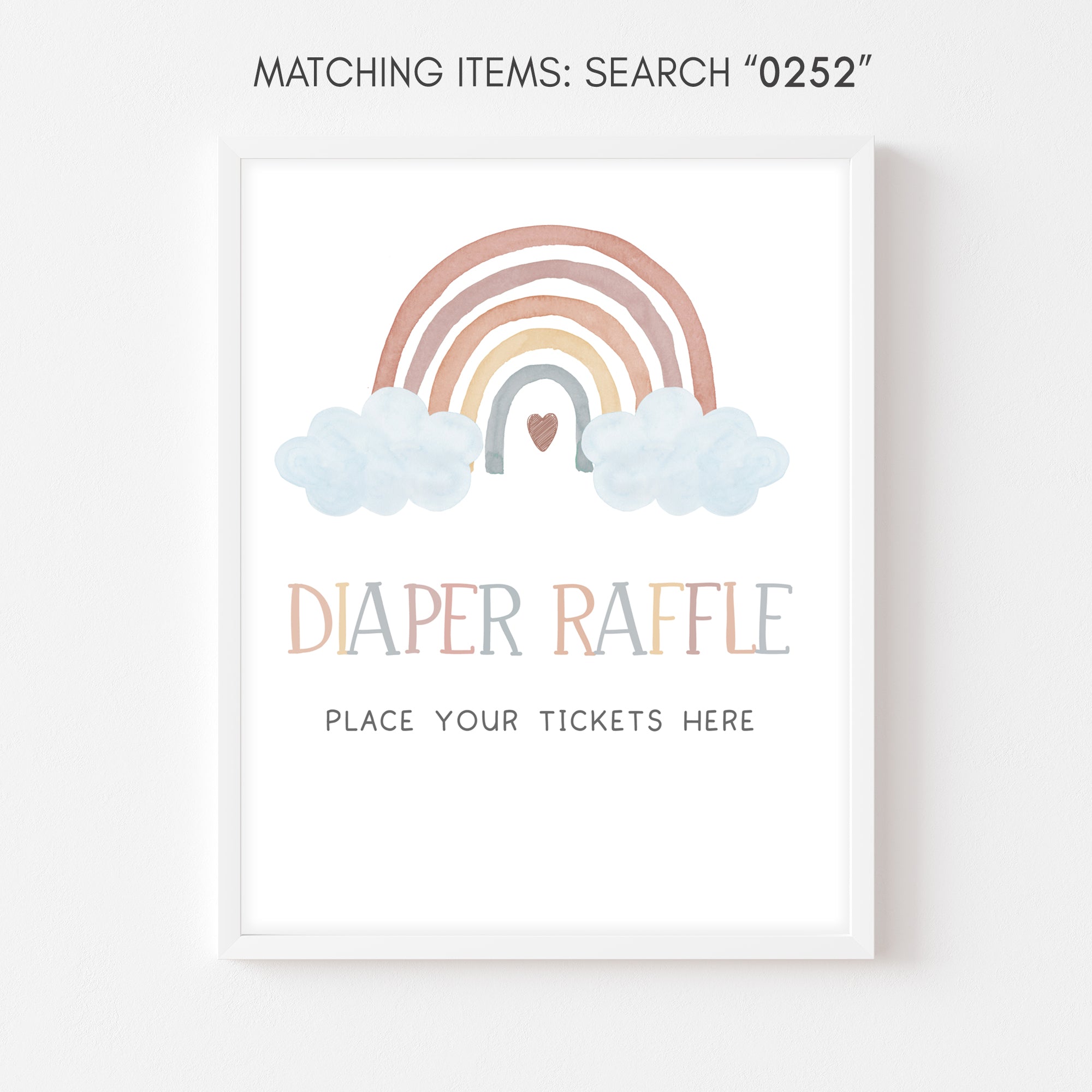 Pastel Rainbow Baby Shower Diaper Raffle Sign – Cuddle Palette