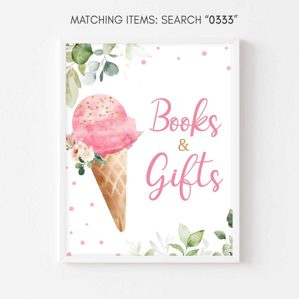 Here’s the Scoop Baby Shower Books and Gifts Sign – Cuddle Palette