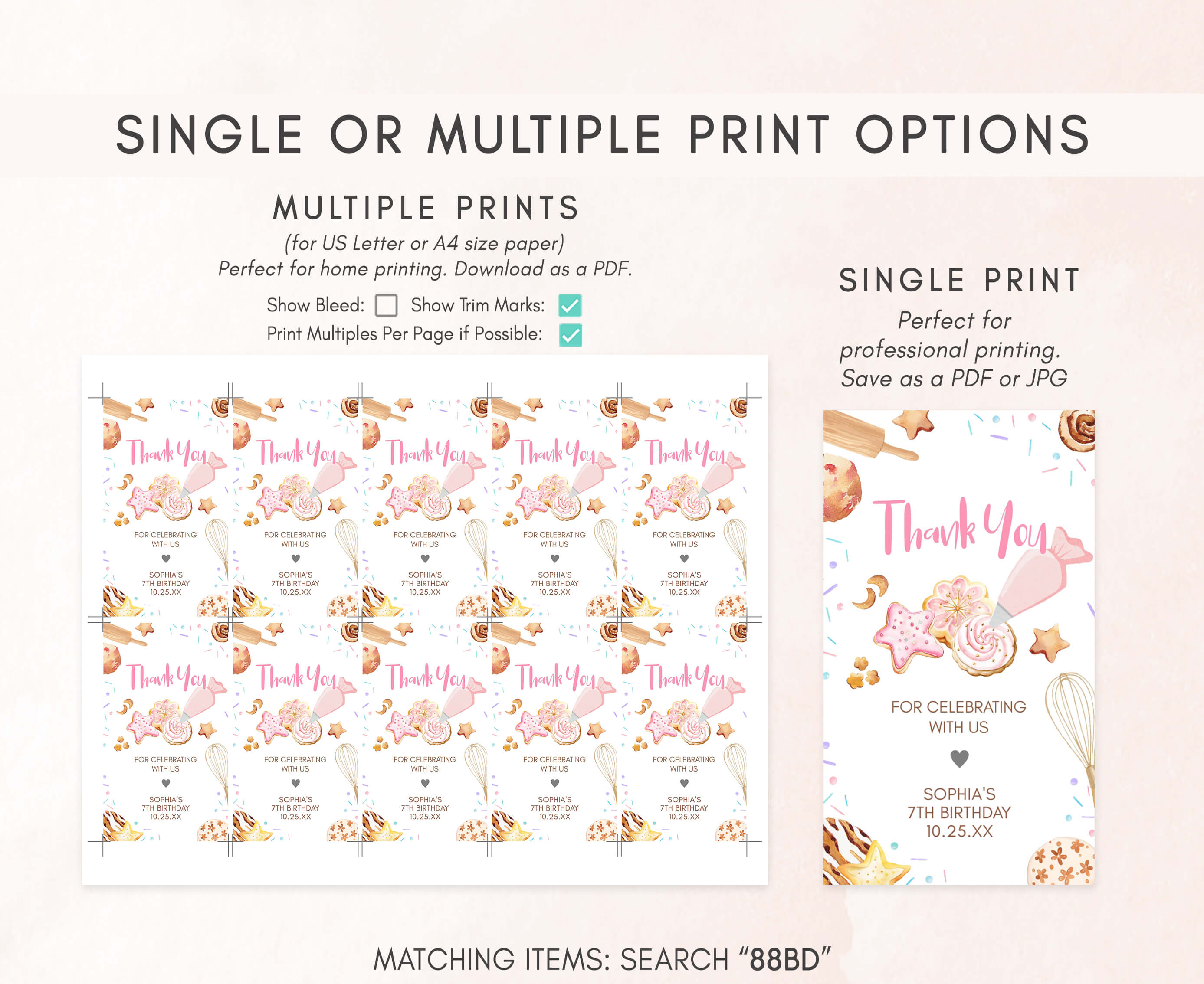 Editable Cookie Decorating Birthday Party Favor Tag – Cuddle Palette