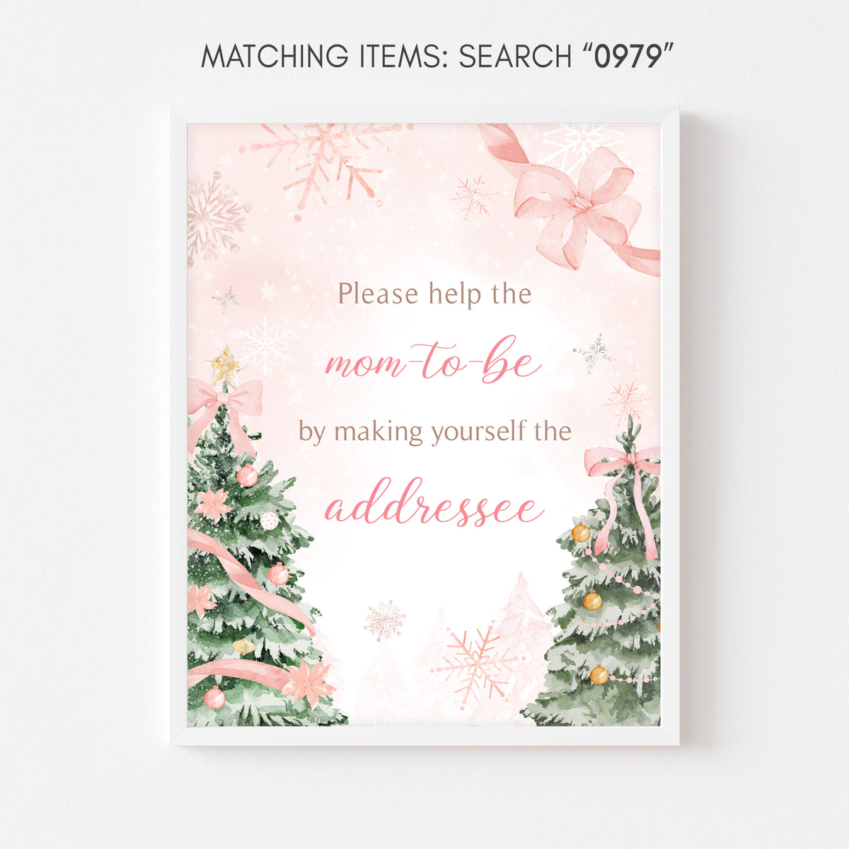 Pink Baby It’s Cold Outside Baby Shower Envelope Station Sign – Cuddle ...