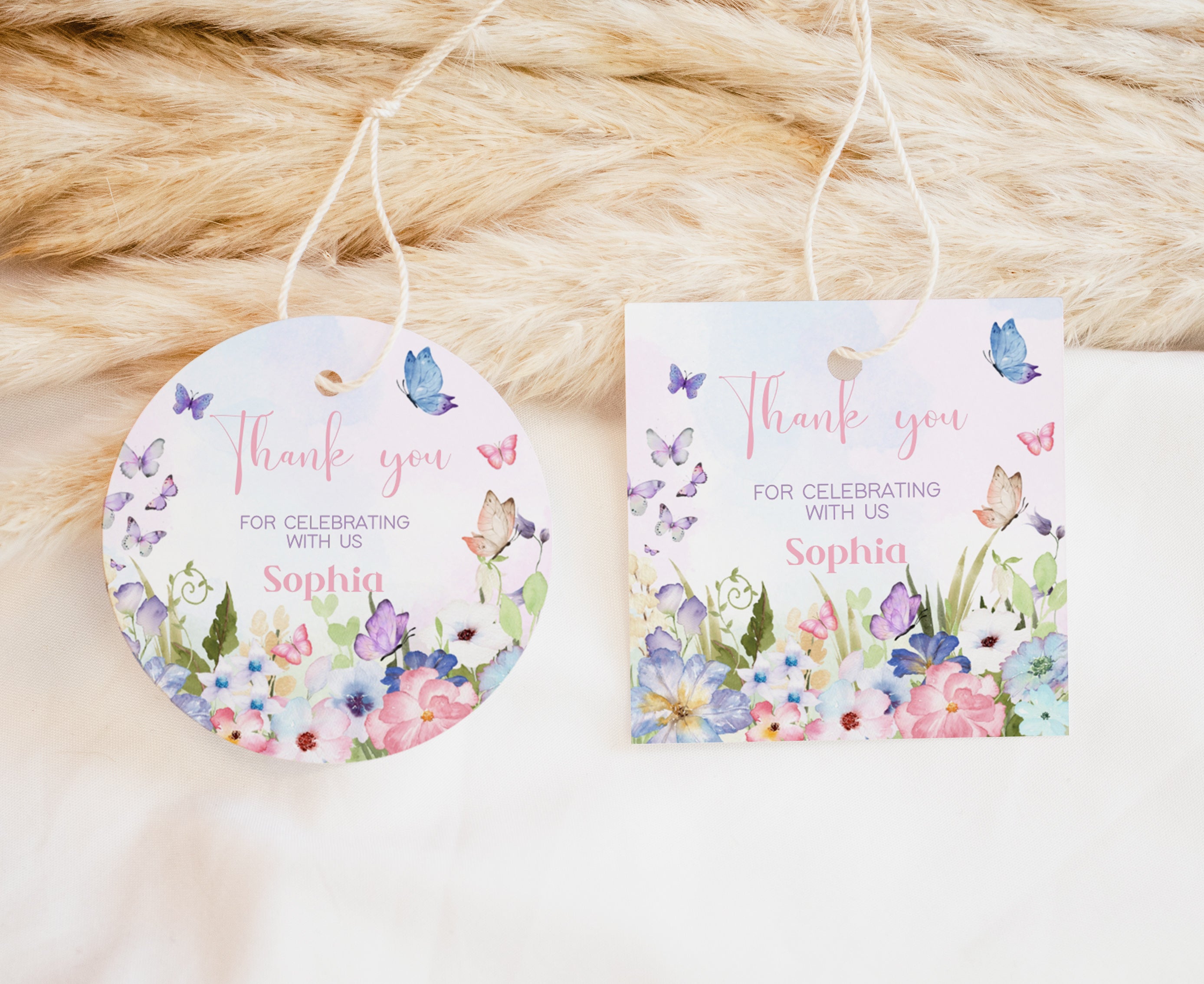 Editable Little Butterfly Birthday Party Favor Tag – Cuddle Palette