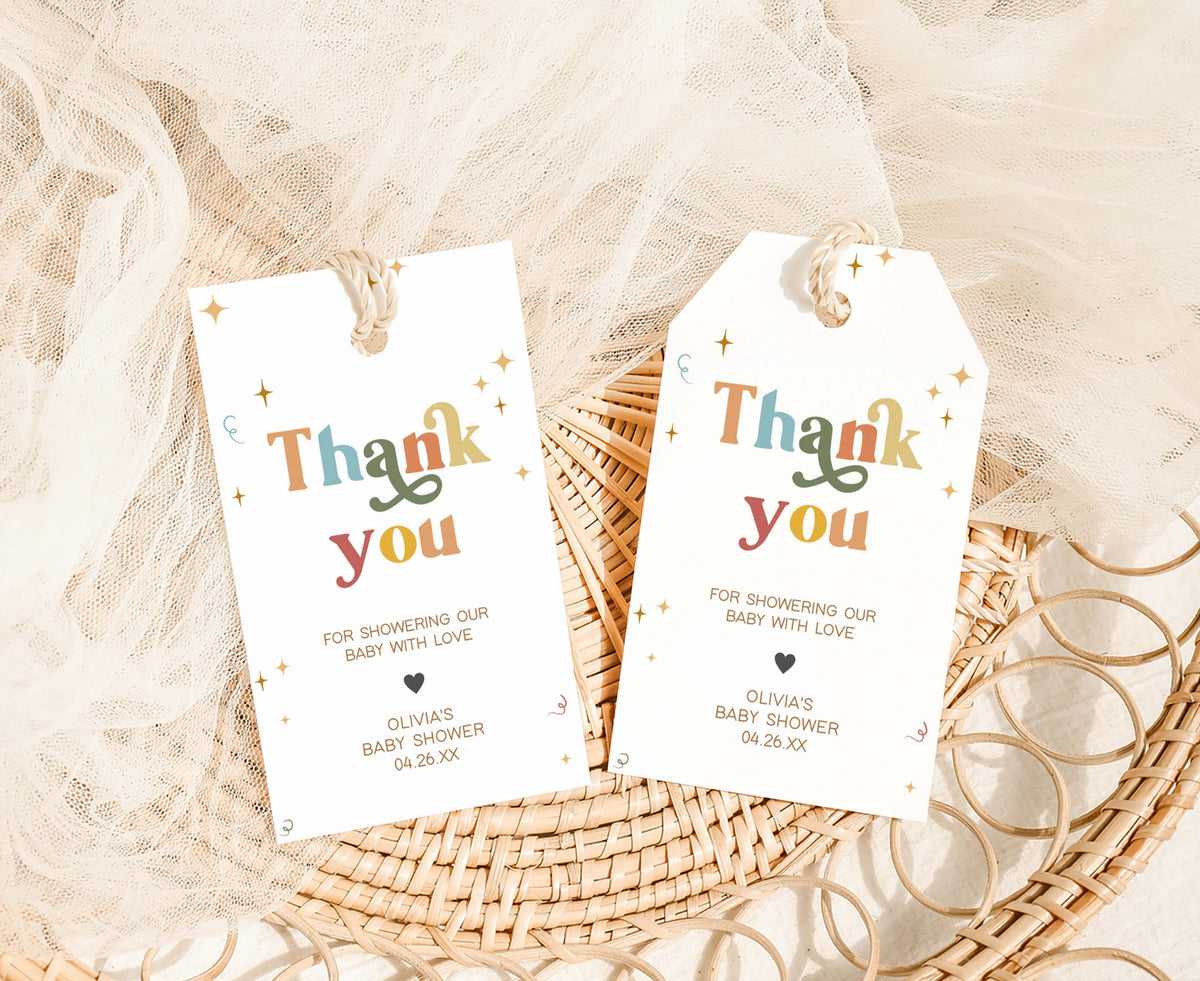 Editable Tiny Human Shindig Baby Shower Favor Tag – Cuddle Palette