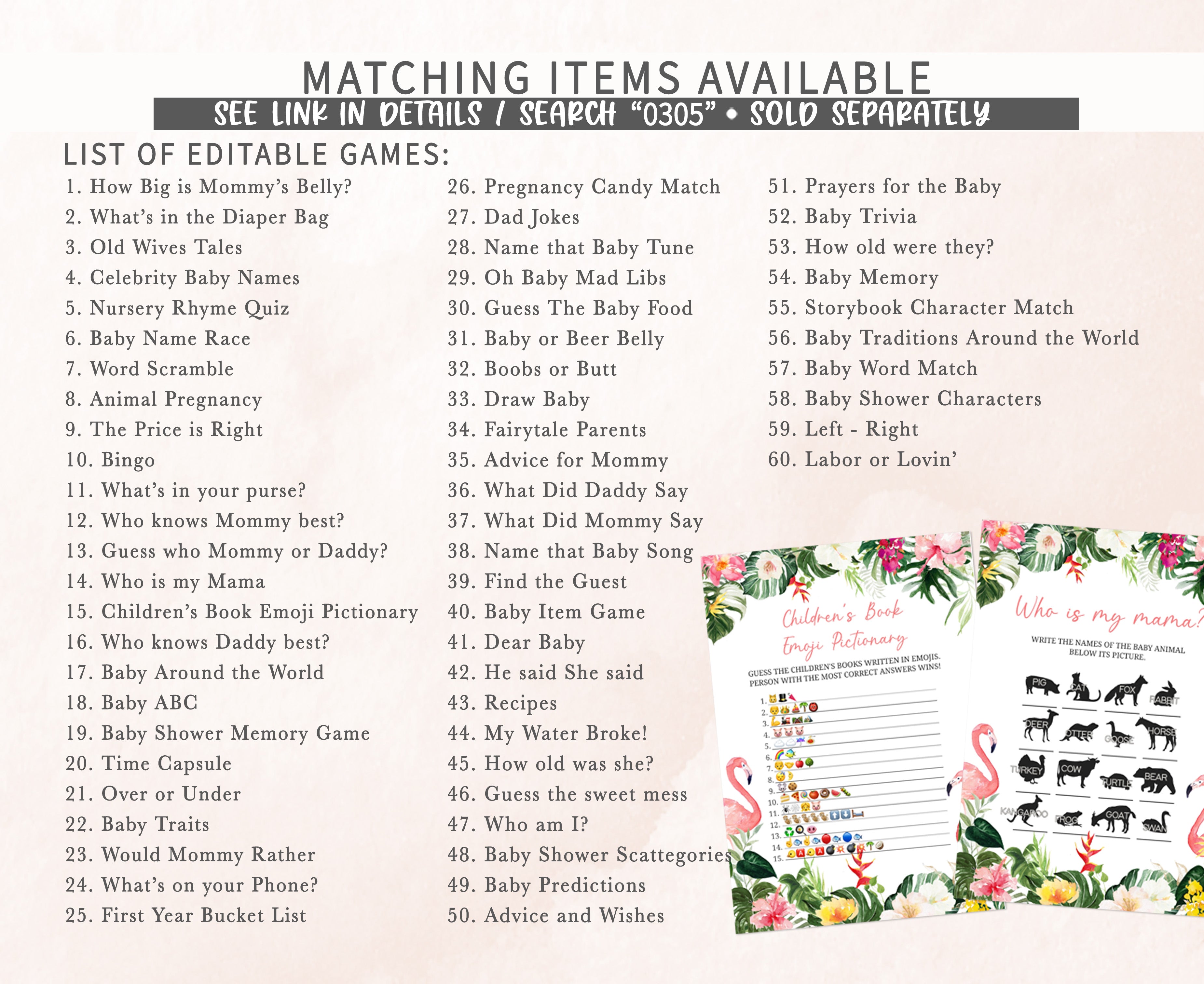 Editable Let’s Flamingle Baby Shower Welcome Sign – Cuddle Palette