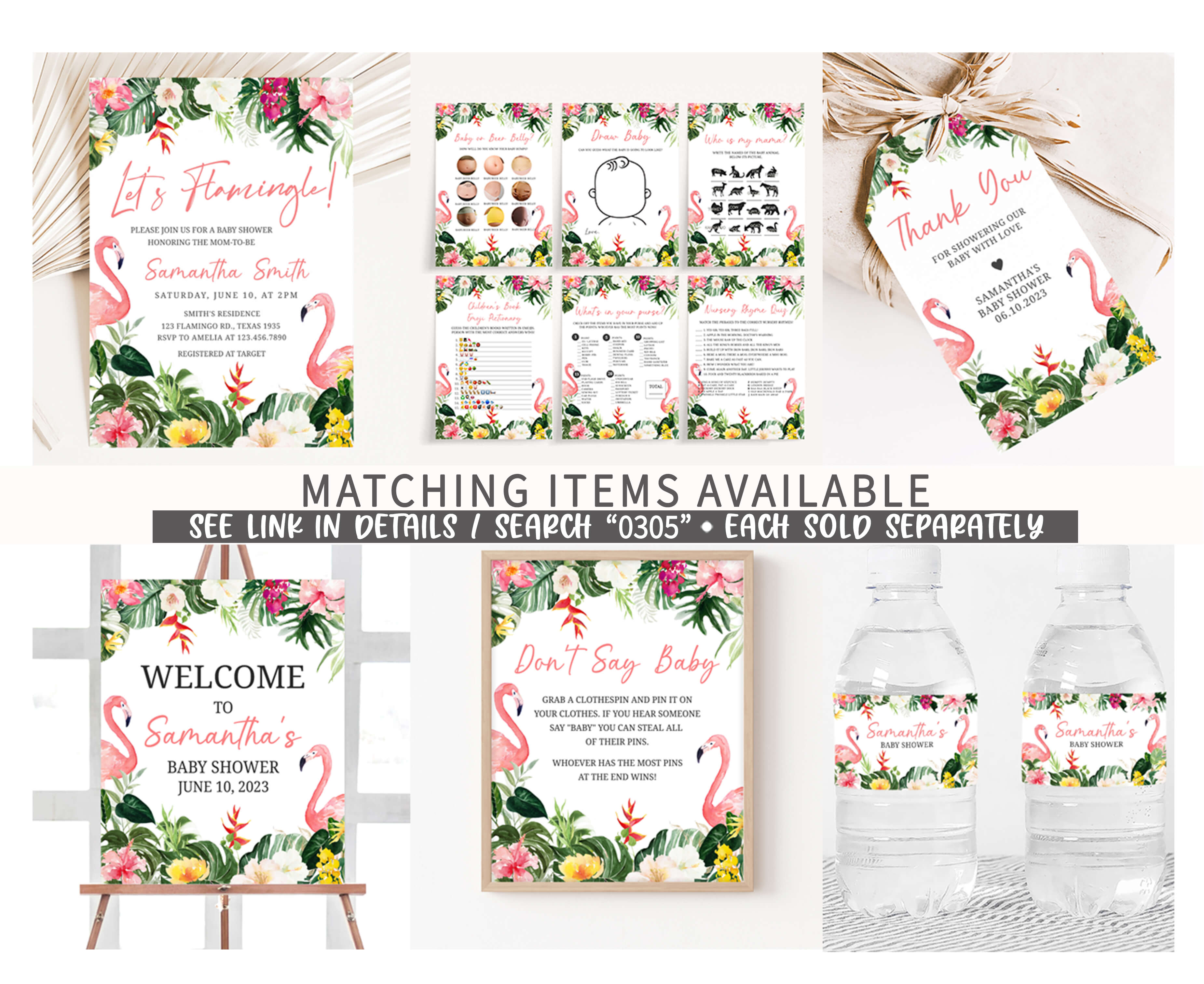 Editable Let’s Flamingle Baby Shower Invitation – Cuddle Palette