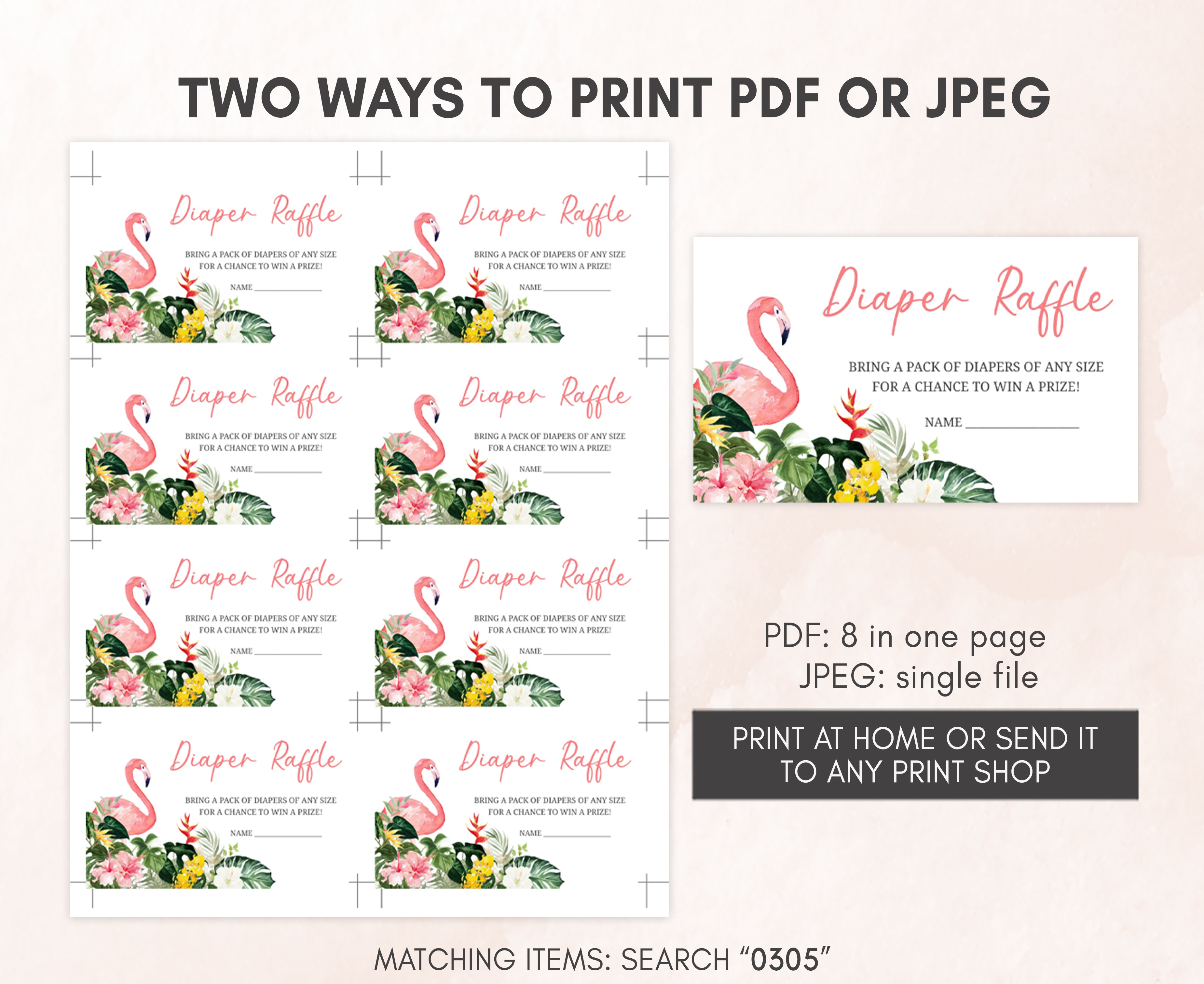 Editable Let’s Flamingle Baby Shower Invitation Set – Cuddle Palette