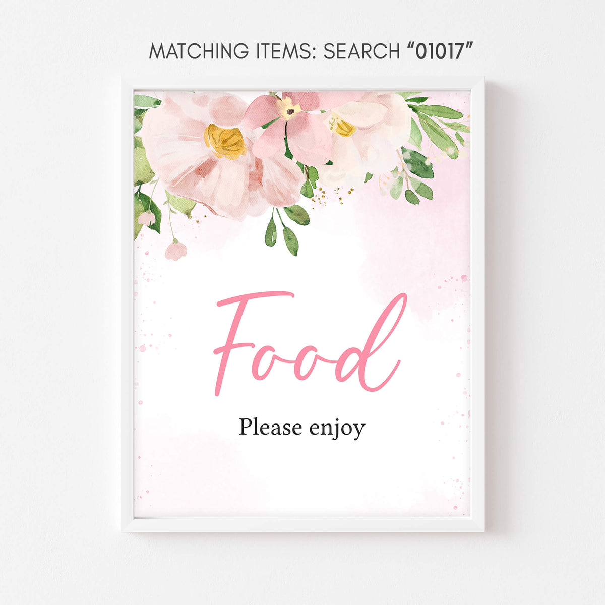Floral Spring Baby Shower Food Sign – Cuddle Palette