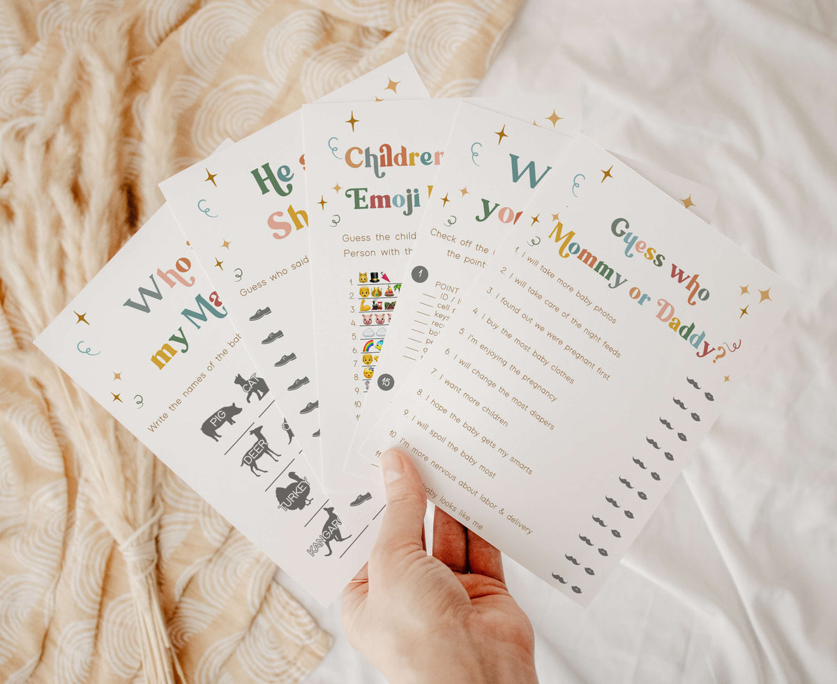 Editable Tiny Human Shindig Baby Shower Games Bundle – Cuddle Palette