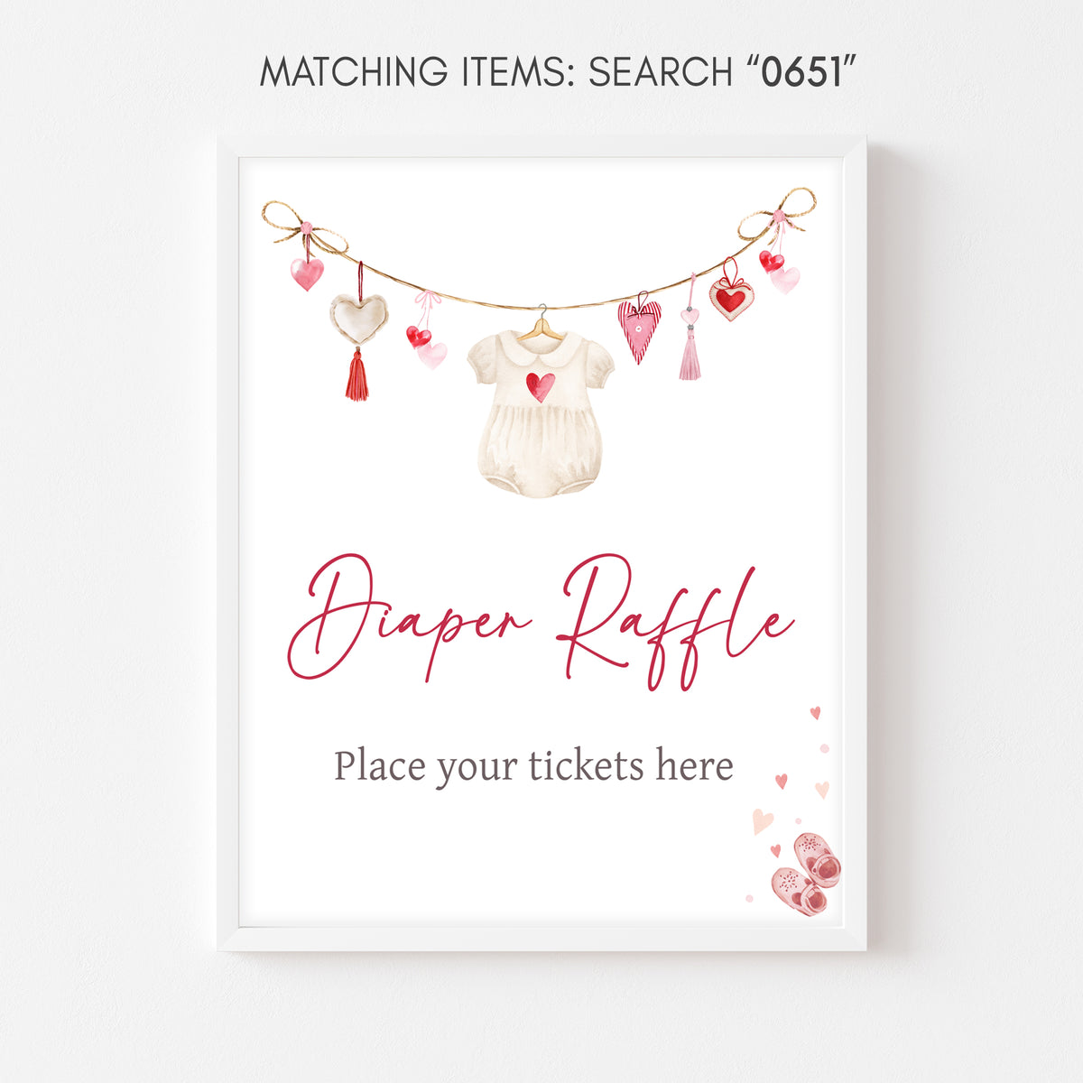 Little Sweetheart Baby Shower Diaper Raffle Sign – Cuddle Palette
