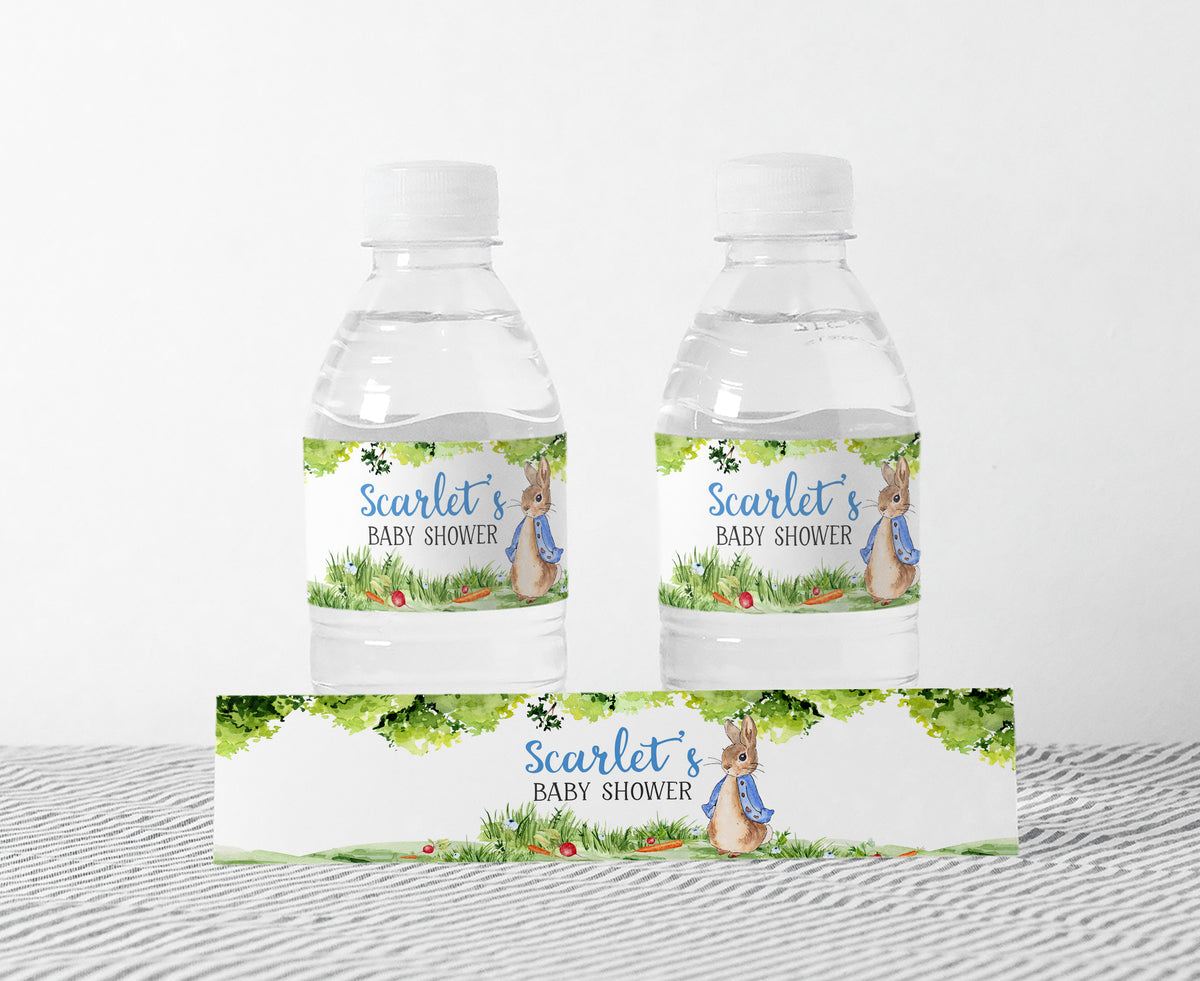 Editable Peter Rabbit Baby Shower Bottle Label – Cuddle Palette