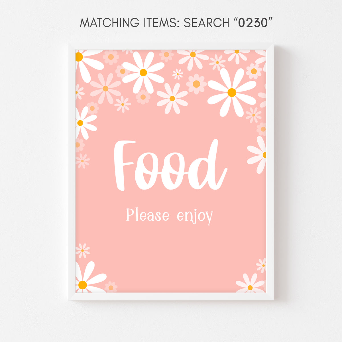 Daisy Baby Shower Food Sign – Cuddle Palette
