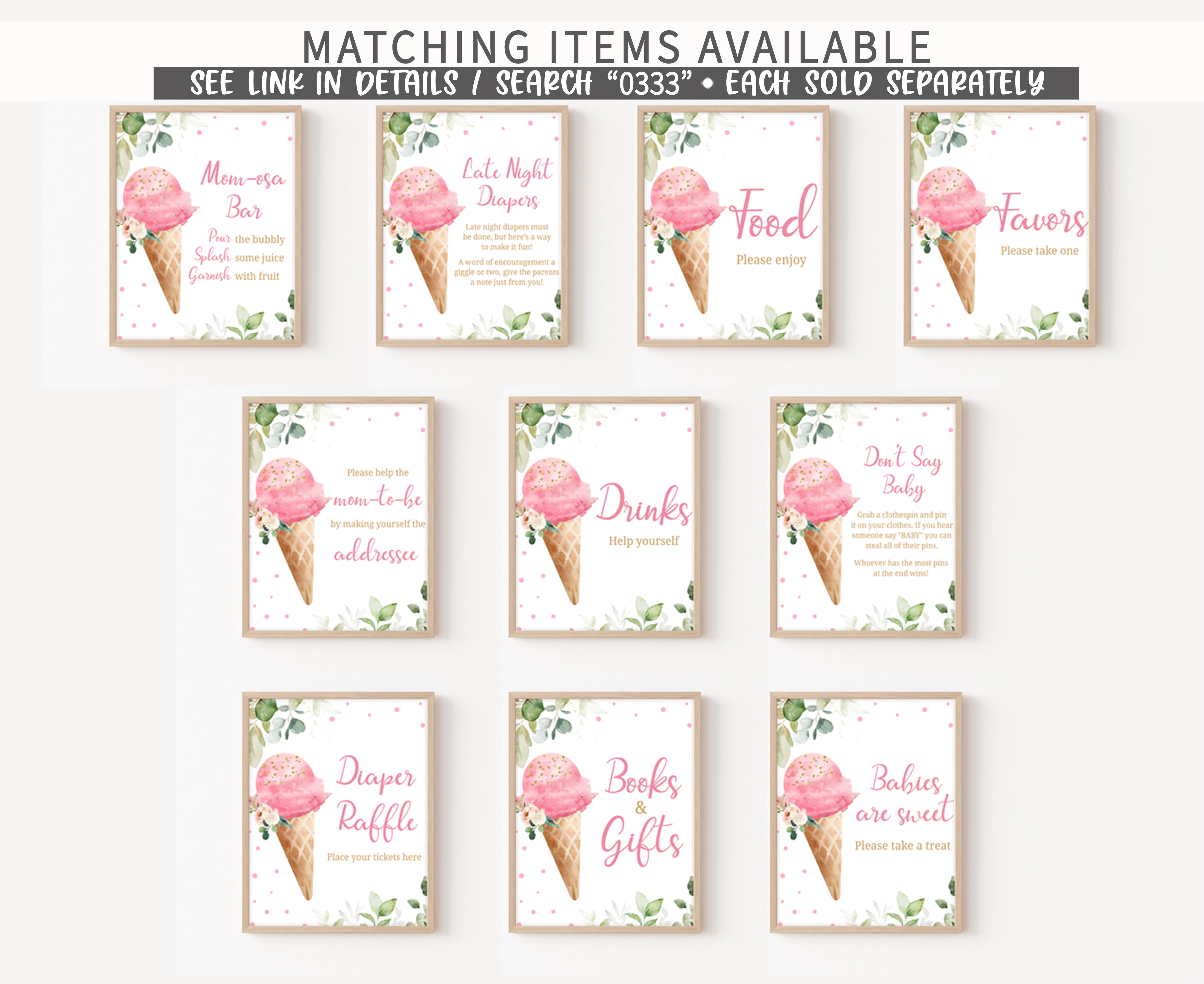 Editable Here’s the Scoop Baby Shower Games Bundle – Cuddle Palette