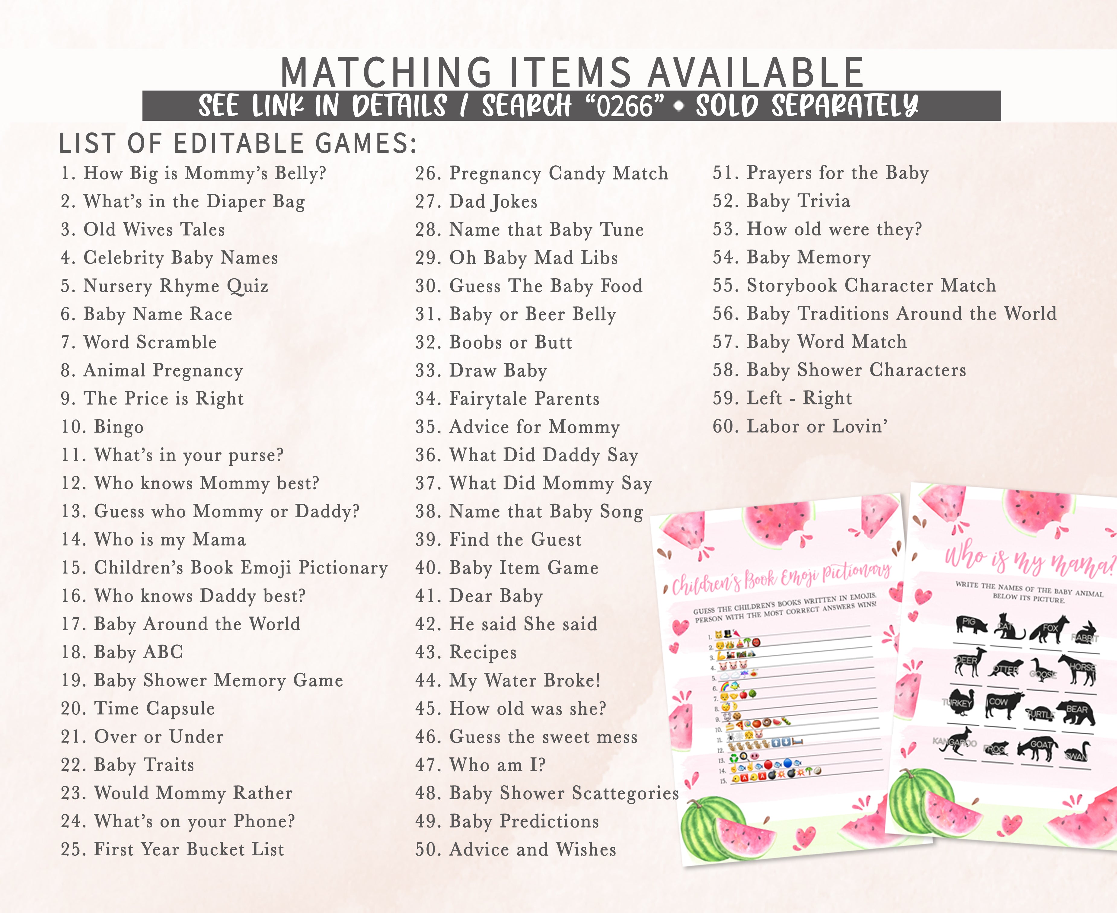 Watermelon Baby Shower Late Night Diapers Sign – Cuddle Palette