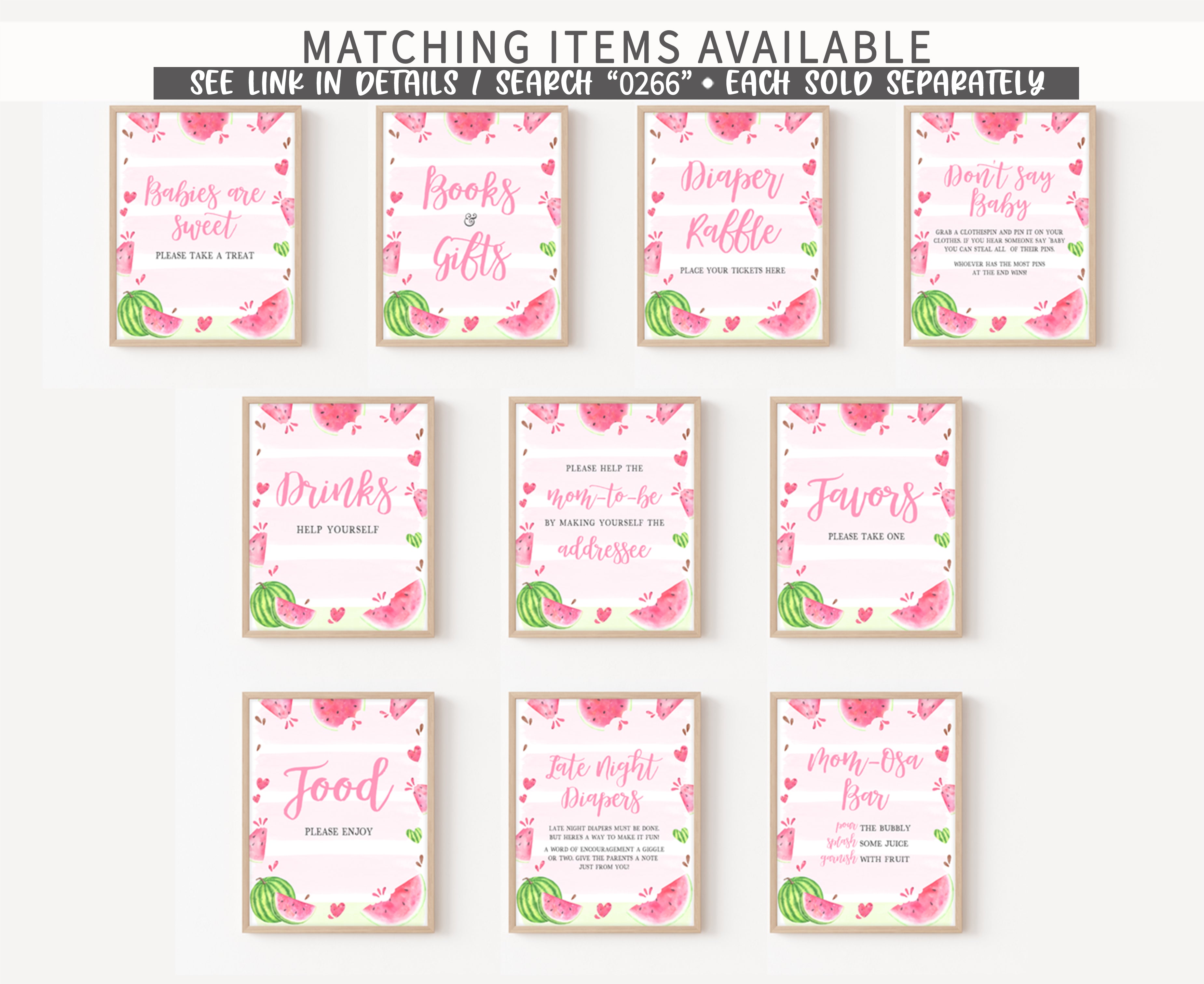 Editable Watermelon Baby Shower Welcome Sign – Cuddle Palette