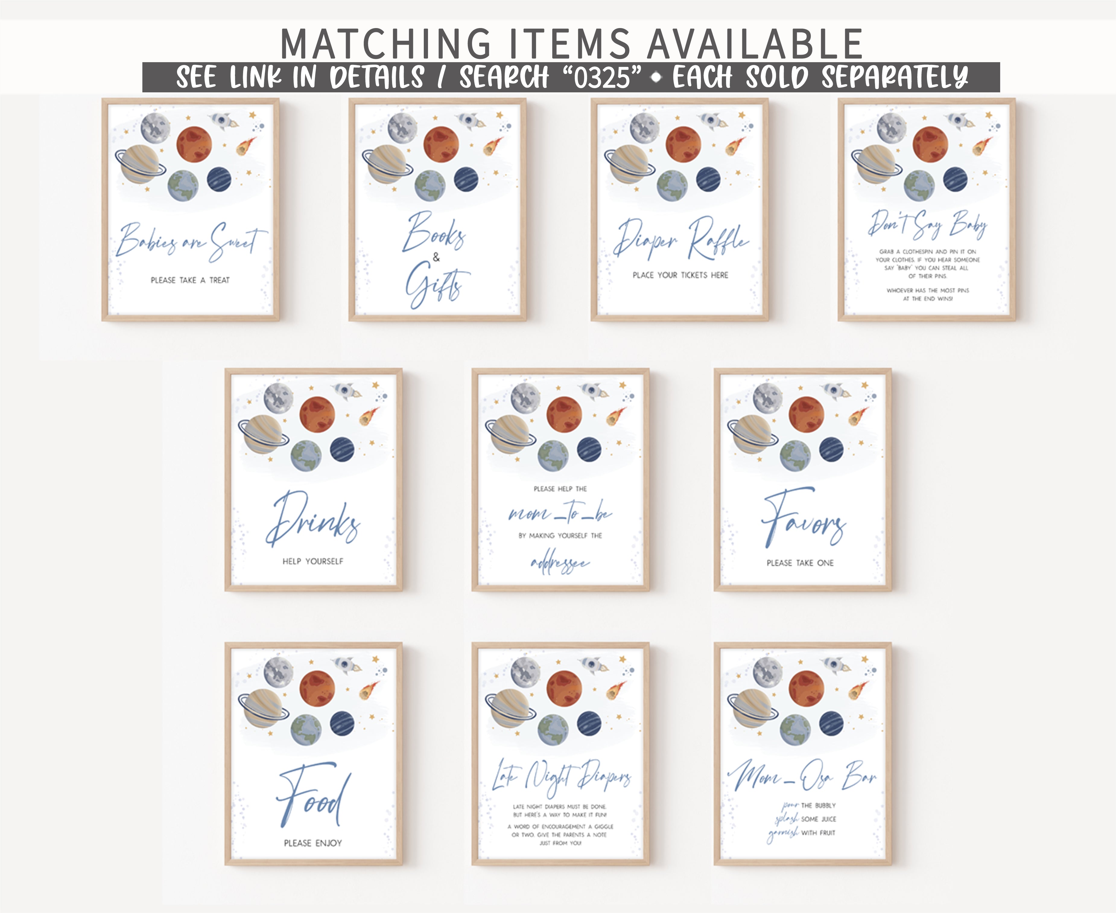 Editable Boy Outer Space Baby Shower Welcome Sign – Cuddle Palette