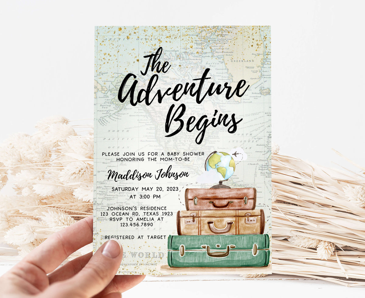 Editable Travel Baby Shower Invitation – Cuddle Palette