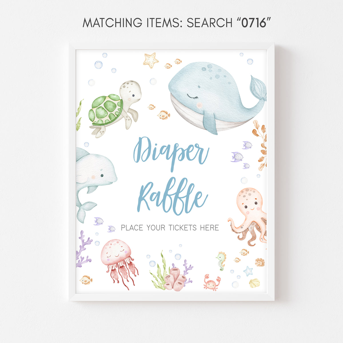 Under the Sea Baby Shower Diaper Raffle Sign – Cuddle Palette