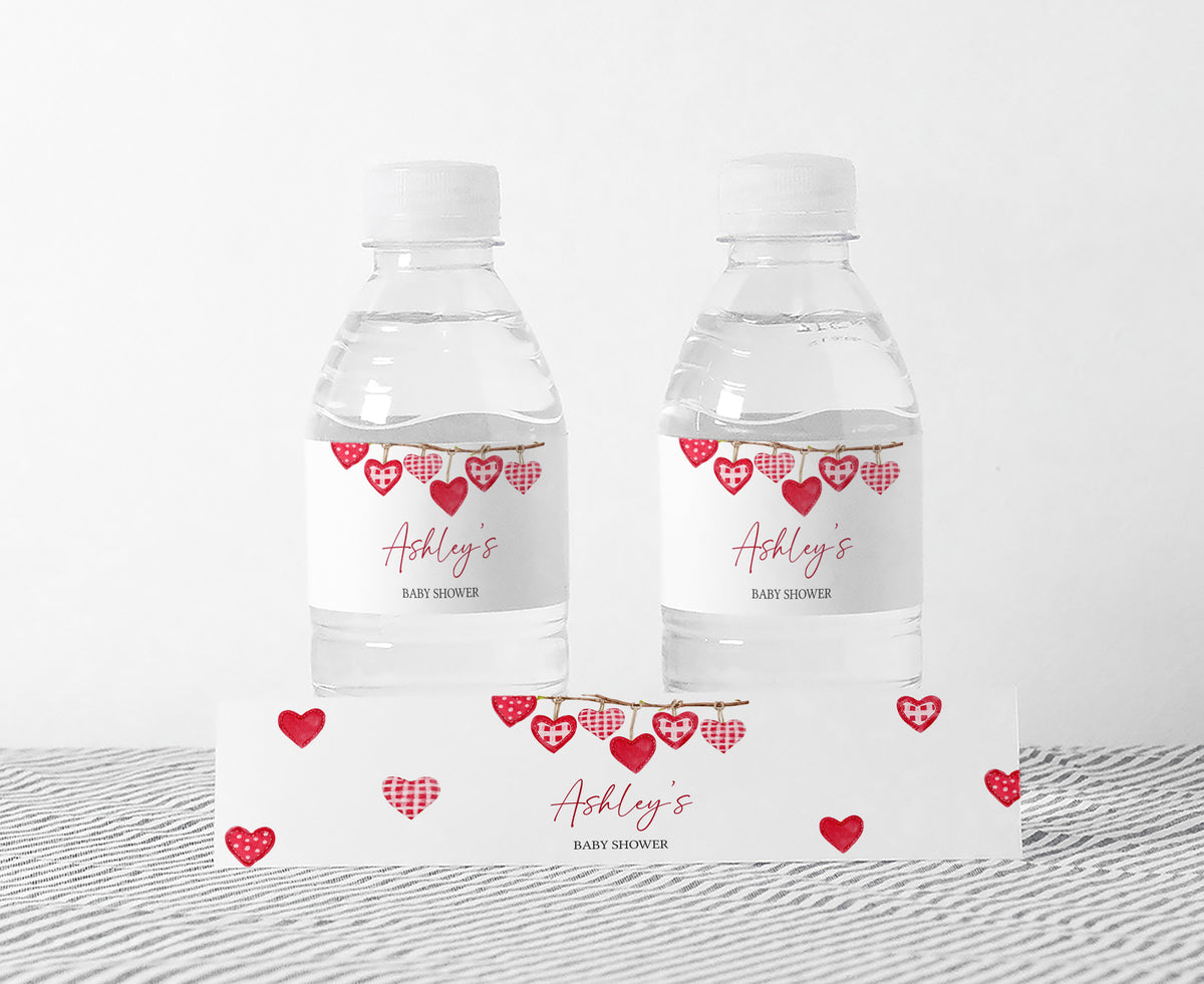 Editable Valentine Baby Shower Bottle Label – Cuddle Palette