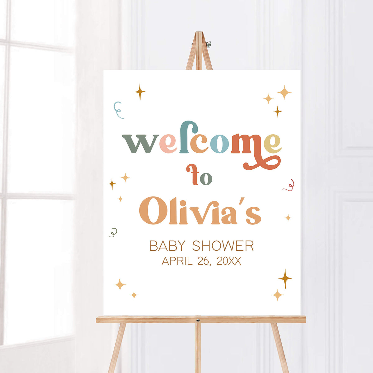 Editable Tiny Human Shindig Baby Shower Welcome Sign – Cuddle Palette