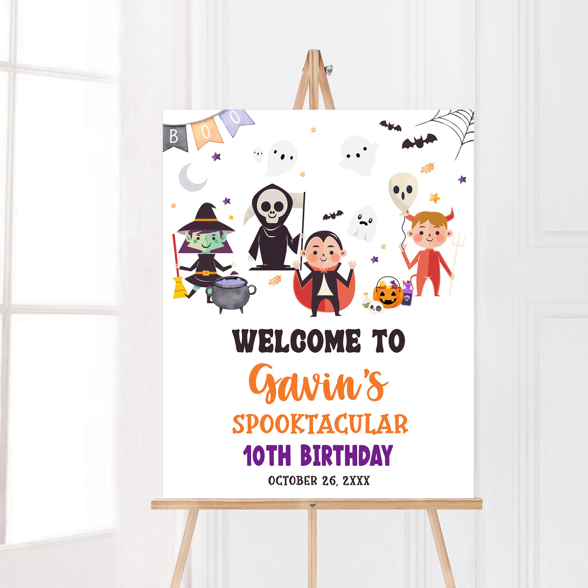 Editable Costume Halloween Birthday Party Welcome Sign – Cuddle Palette